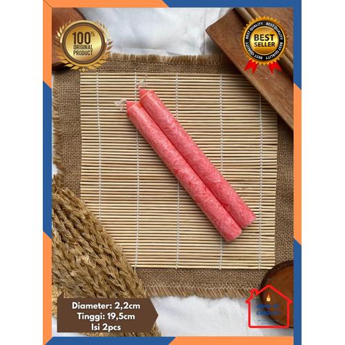 Jual Lilin Marmer Batang Pink Marble Kristal Candle 2pcs - Jakarta ...