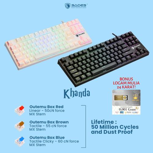 Jual Sades Keyboard Gaming Mechanical TKL Sades Khanda / Removable ...