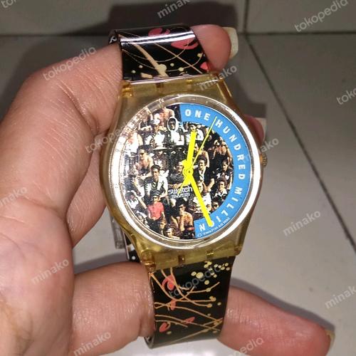 Jual Arloji SWATCH AG 1992 original analog second jam tangan NYALA ...