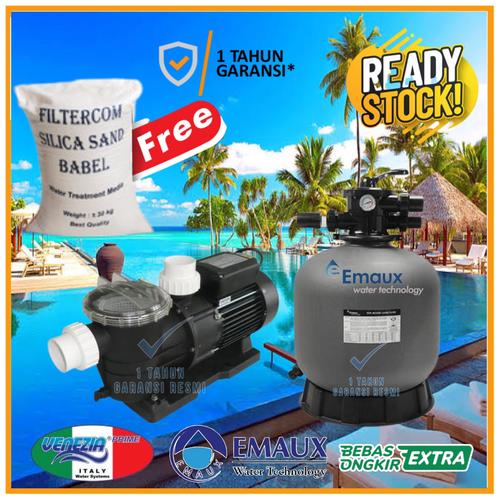 Jual Mesin Pompa Air Kolam Renang 1HP + Sand Filter 16" Paket Kolam 1 ...
