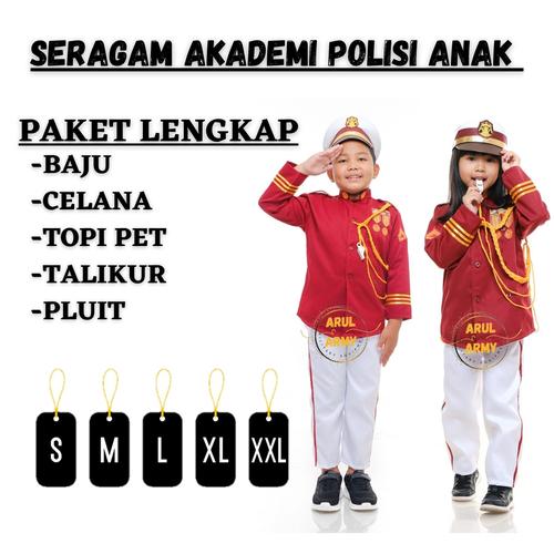 Jual Baju seragam akademi polisi anak akpol pocil kostum profesi ...