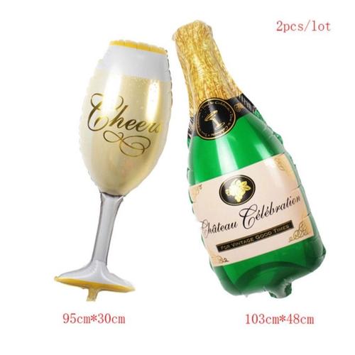 Jual Balon foil win and glass / Balon foil gelas dan botol jumbo ...