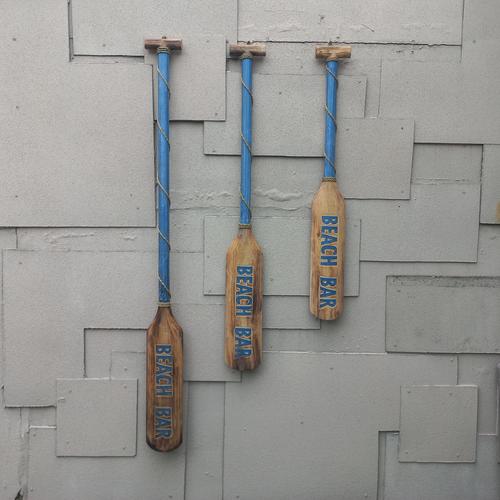 Jual Dekorasi Dayung Kayu Beach Bar Pajangan Dinding Home Decor - Biru ...