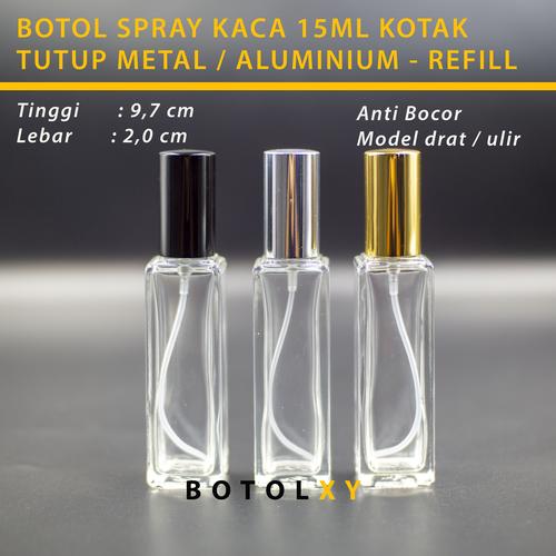 Jual Botol Spray Kaca 15ml Kotak - Parfum Refill Isi Ulang Travel ...
