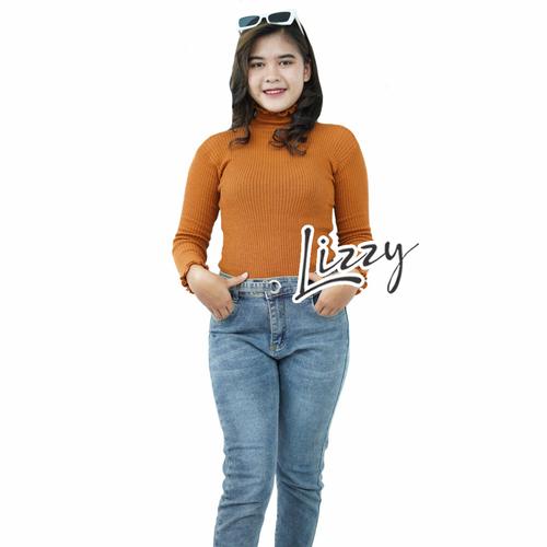 Jual LIZZY OUTFIT Mima Turtleneck Kriwil - Coral - Kab. Bandung Barat ...