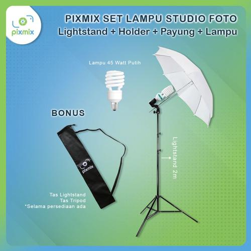 Jual PAKET Set LAMPU STUDIO FOTO LIGHT STAND + HOLDER + PAYUNG + LAMPU ...