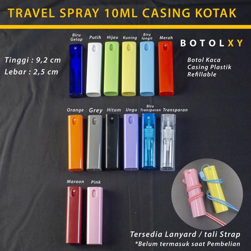 Jual Travel Size Spray 10ml Botol Parfum Kaca Casing Plastik KOTAK ...