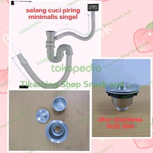 Jual selang cuci piring minimalis + over flo ( anti banjir) + afur ...