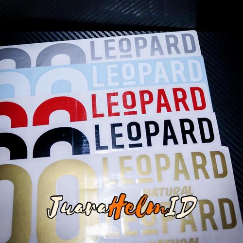 Promo STICKER HELM - MOTOR / LOGO LEOPARD / CUTTING SATU SET - RED ...
