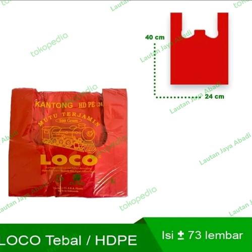 Jual HD Merah Tebal 24, Kantong Kresek Merah Tebal Uk 24, Plastik Asoy ...