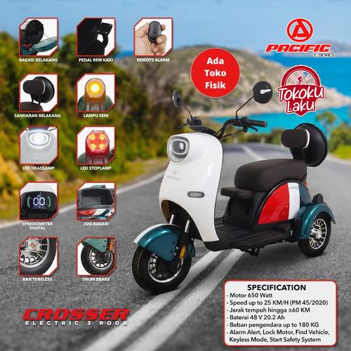 Jual SEPEDA MOTOR LISTRIK PACIFIC BIKE CROSSER ELECTRIC BIKE EBIKE RODA ...