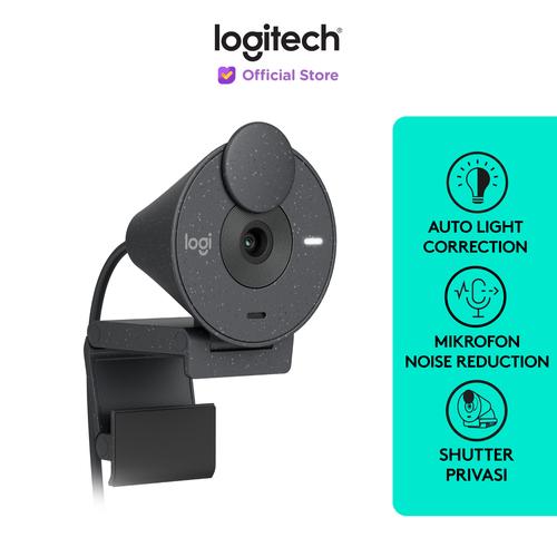 Promo Logitech Brio 300 Webcam Full HD Shutter Privasi & Noise-Reducing Mic - Graphite Cicil 0% ...