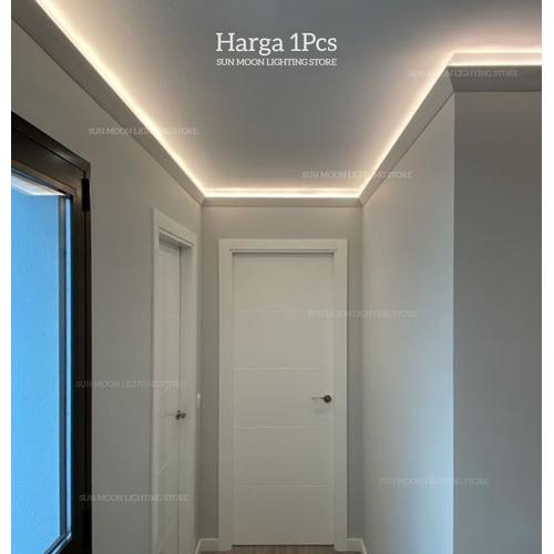 Jual Kap lampu batangan alumunium bentuk lengkung strip led panjang ...