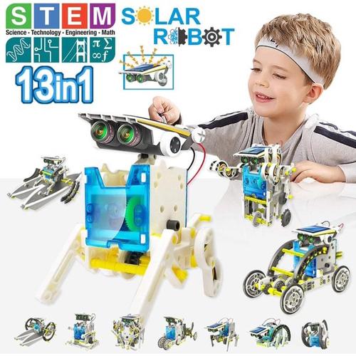 Jual Mainan Edukasi Anak Robot Solar Rakit Diy 13 In 1 Robotik Kado ...