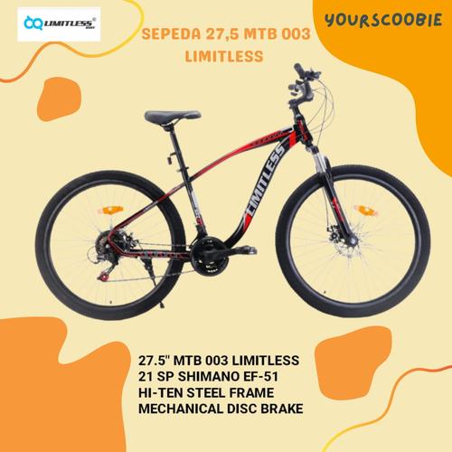 Jual Sepeda 27.5 MTB 003 Limitless Shimano Sepeda Gunung - Merah ...