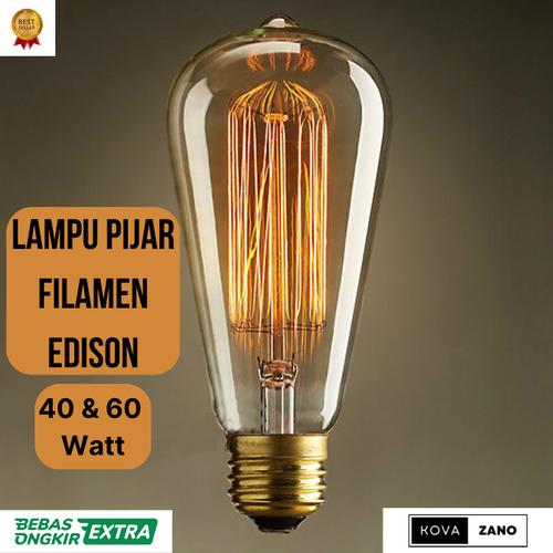 Jual Lampu Pijar Filamen Edison Vintage Unik Bohlam E27 Warm White ...
