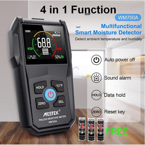 Jual Pinless Moisture Meter Mestek Digital 4 in 1 Detector - Jakarta ...