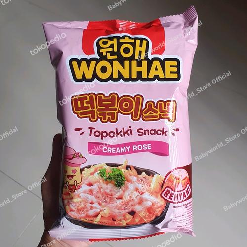 Jual Wonhae Topokki snack Creamy Rose makanan ringan IMPORT 80gr - Kota ...