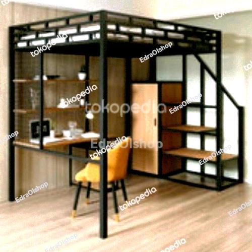 Jual MEZZANINE LOFT UPPER BUNK BED RANJANG BESI TINGKAT COSTUM ...