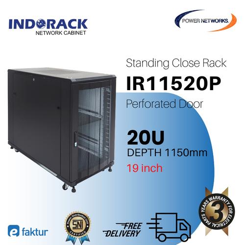 Jual INDORACK CLOSE RACK IR11520P PERFORATED DOOR Rak Server 20U 19inch ...