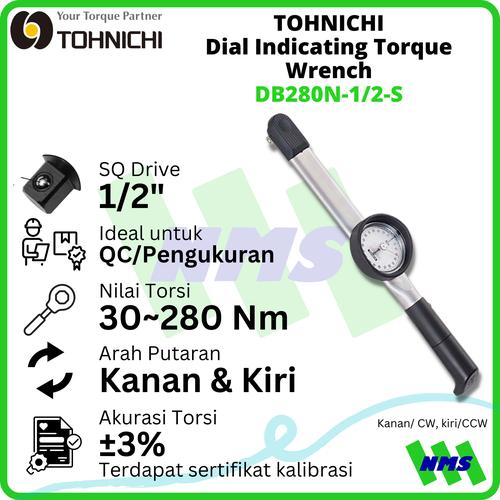 Jual Kunci Torsi DB280N-1/2-S 1/2" TOHNICHI Dial Indicating Torque ...