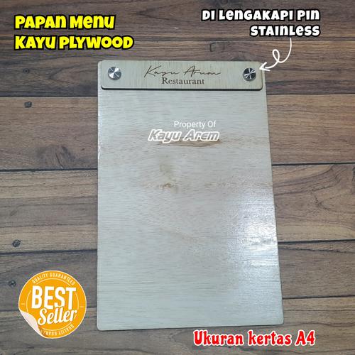 Jual CUSTOM Papan Alas MENU KAYU Plywood Board / Cover Buku Tulis A4 ...