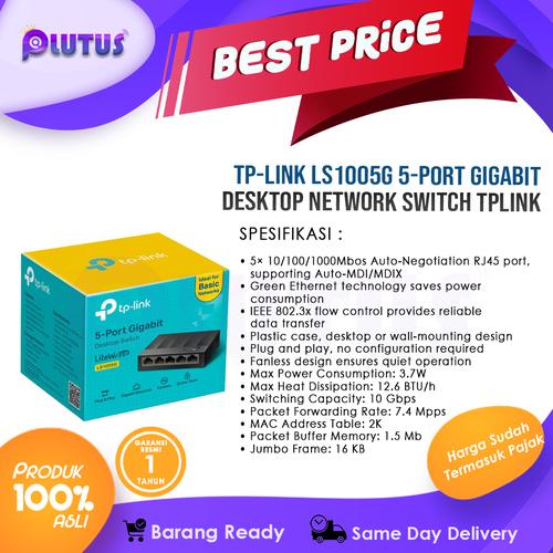 Jual TP-LINK LS1005G 5-port Gigabit Desktop Network Switch TPLINK - Jakarta Pusat - PLUTUS tech ...