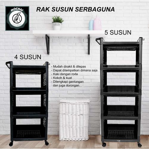 Jual Rak Susun Tingkat Plastik Serbaguna 4 susun/tingkat 5 susun ...