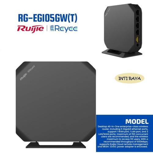 Jual RG-EG105GW(T) Ruiji Wi-Fi 5 1267Mbps Wireless Business Router EG105 GW - Jakarta Pusat ...
