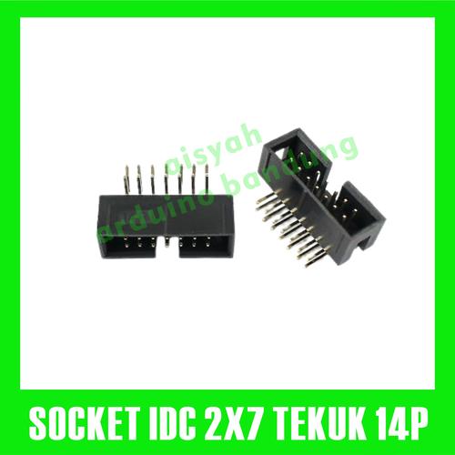 2.54mm Pitch Male Sockets 20-Piece IDC Connector Set - 2x7 Double Row ...