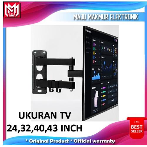 Jual bracket lengan swivel tv 24 32 40 43 inch Braket Breket tv ...
