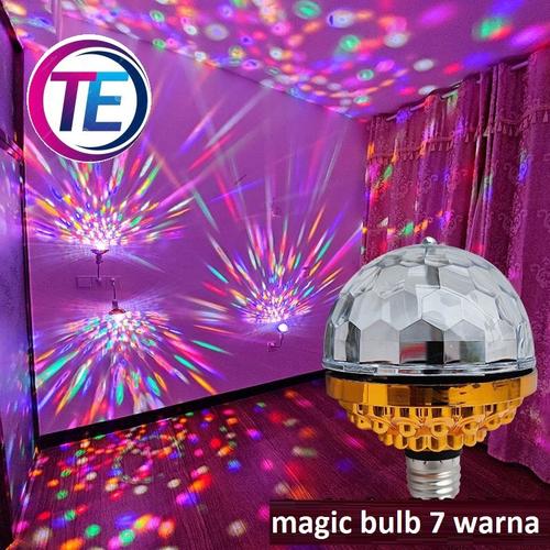 Jual Bohlam Lampu Disco Magic Ball RGB / Lampu LED RGB E27 7WARNA ...
