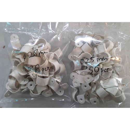 Jual Klem / Clamp Pipa Conduit Listrik 25mm Putih CLIPSAL Original ...