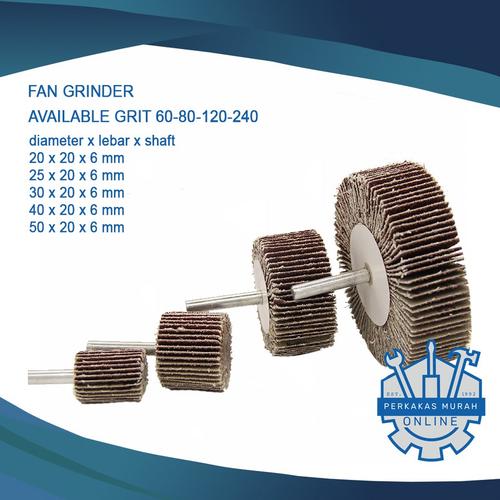 Jual Fan grinder / amplas susun gagang / amplas kipas 20 x 20 x 6 mm ...