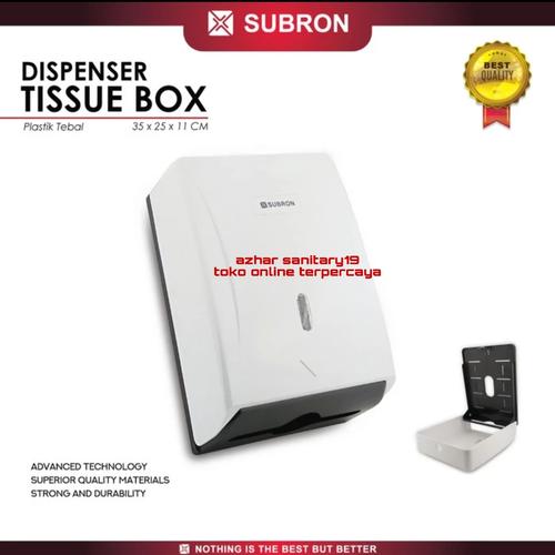 Jual tempat tissue subron k42 putih || tempat tissue kotak panjang ...