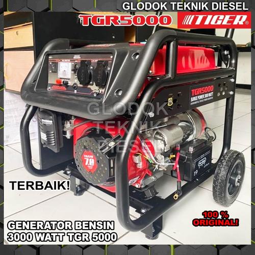 Jual TIGER Genset Generator Bensin TGR 5000 3000 WATT Gasoline Starter ...
