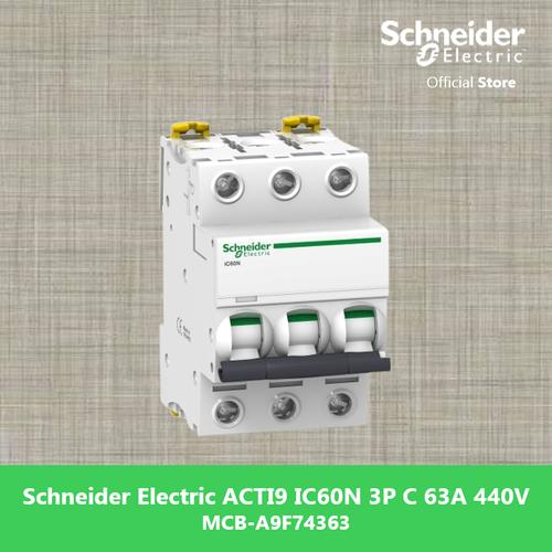 Promo Schneider Electric ACTI9 IC60N 3P C 63A 440V MCB-A9F74363 Cicil 0% 3x - Jakarta Pusat ...