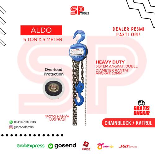 Jual CHAIN BLOCK / CHAINBLOCK TAKEL KATROL 5 TON X 5 METER / 5TX5M ALDO ...
