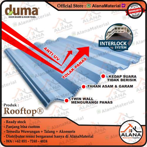 Jual Atap Rooftop uPVC Duma 6 8 10 12 m Putih Biru Transparan ...