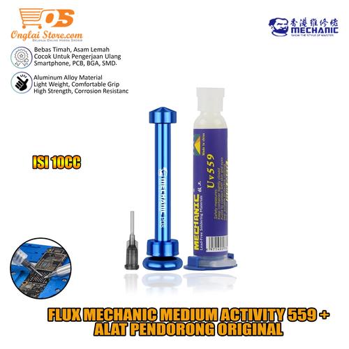 Jual Flux Solder Pasta Solder Mechanic Medium Activity 559 + Alat Pendorong - Jakarta Pusat ...