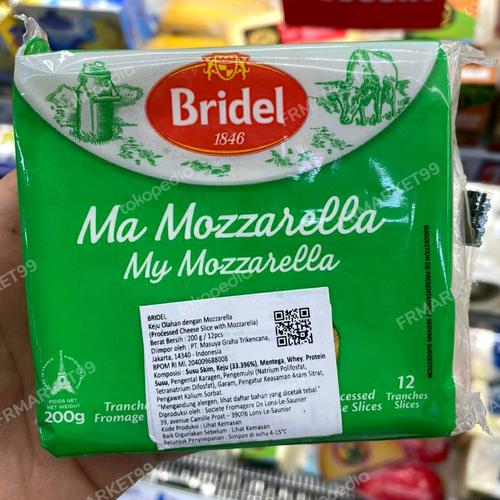 Jual Bridel Mozarella Slice cheese | Keju mozarella 200 grm - Jakarta ...