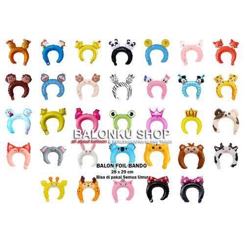 Jual Balon Bando Karakter Animal / Balon Bando Hewan / Animal Head Band ...