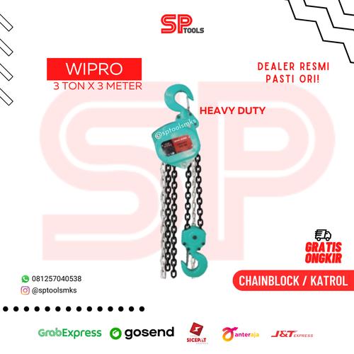 Jual CHAINBLOCK / CHAIN BLOCK TAKEL KATROL 3 TON X 3 METER / 3T X 3M ...