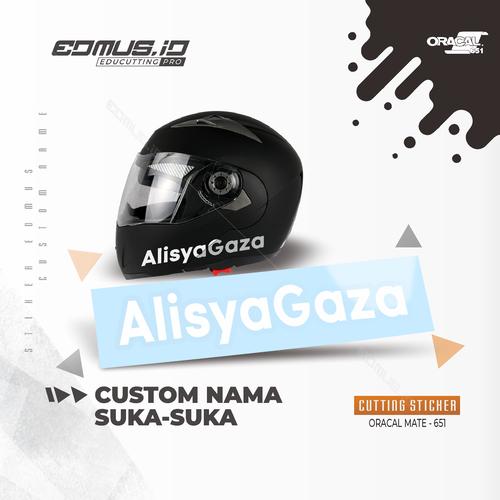 Jual Sticker Cutting Custom NAMA - WARNA PUTIH DOFT Bahan Oracal Jerman ...
