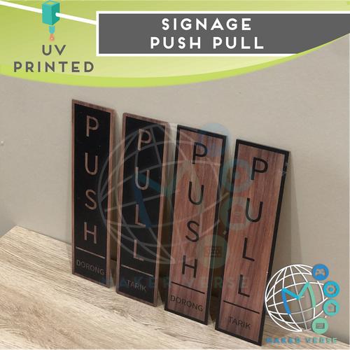 Jual Signage Push Pull Acrylic / Sign Pintu Dorong Tarik Akrilik - Type ...
