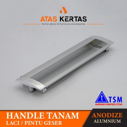 Jual handle laci tanam alumunium / tarikan laci tanam anodize - 96 mm ...
