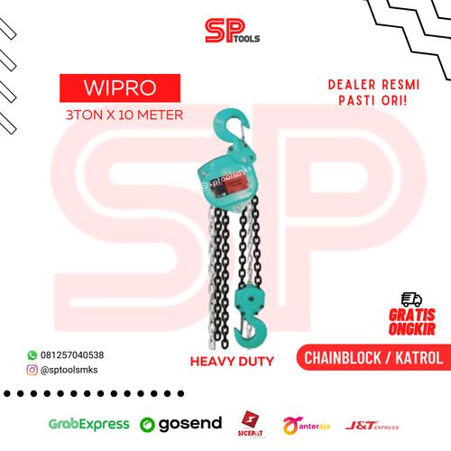Jual CHAIN BLOCK / CHAINBLOCK TAKEL KATROL 3 TON X 10 METER / 3TX10M ...