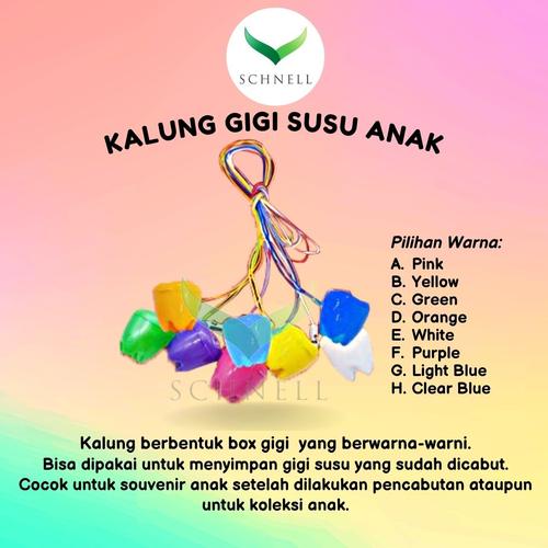 Jual Kalung Gigi Susu Anak/Baby Tooth Box/ Gantungan Bentuk Gigi (1 pak ...