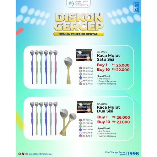 Jual Kaca mulut dua sisi/Mouth mirror double side - Jakarta Utara ...