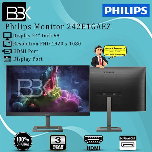 Jual Monitor PHILIPS 242E1GAEZ 24" FHD 144Hz HDMI DP 3Yr - Jakarta ...
